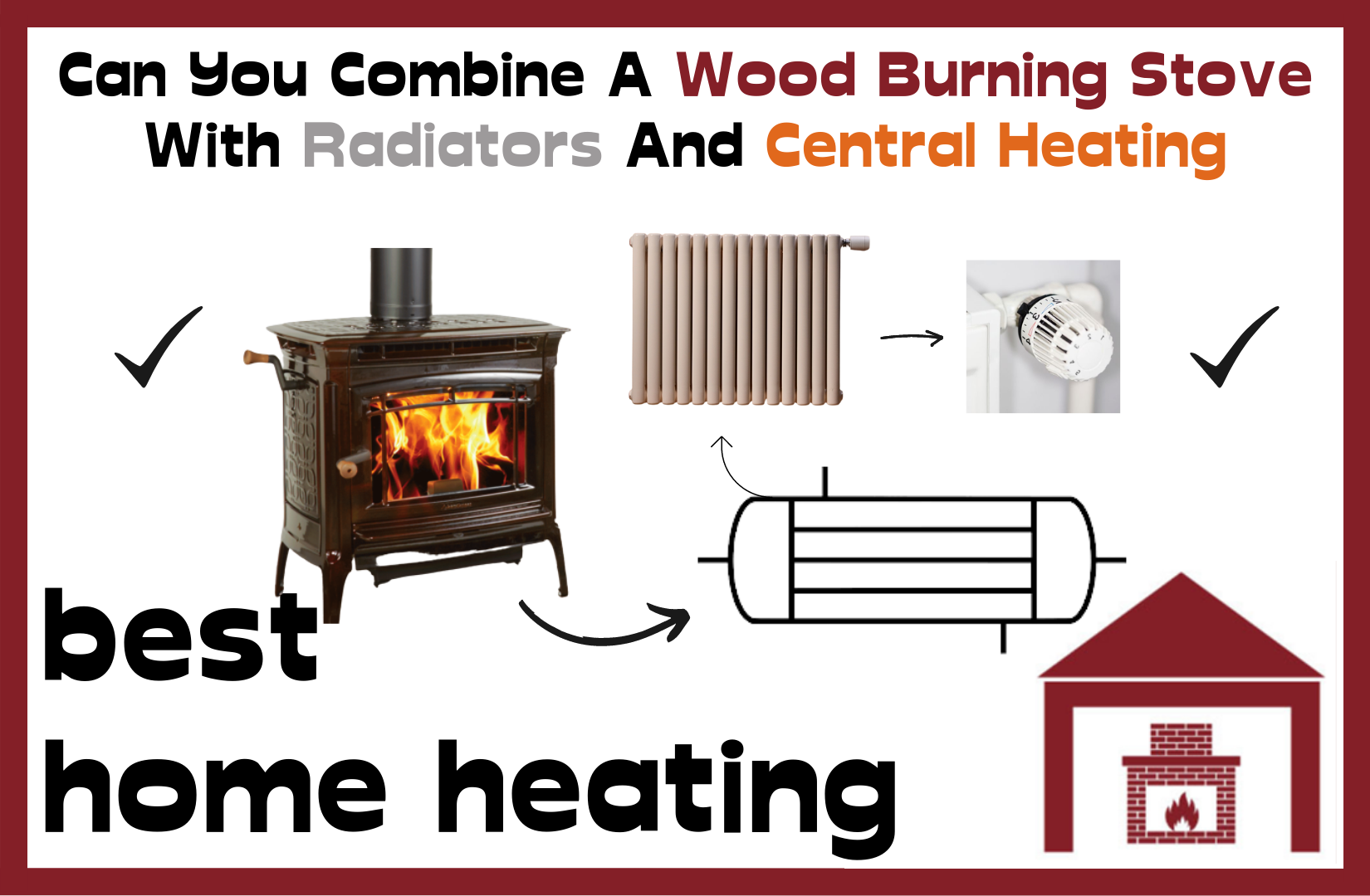 Can you combine a wood-burning stove with radiators and central heating?